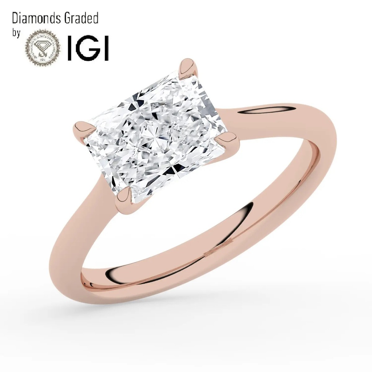 Rose Colored Diamond Ring 9ct Rose Gold 0.10ct Diamond & Morganite