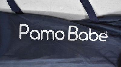 Pamo Babe Portable Playard Study Play w Mattress Navy Blue Kids Toddler ...