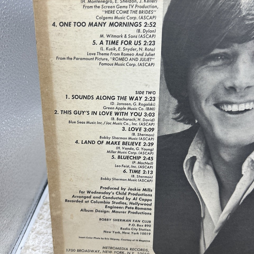 Bobby Sherman - Metromedia Records MD 1014 - Pop Rock Vinyl LP - Self ...