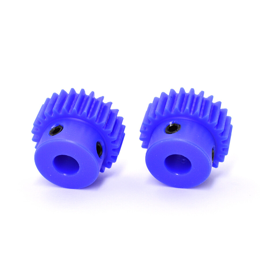 1 Mod Blue Nylon Spur Gear 15-120T Bore 4-16mm Pinion Gear With Step ...