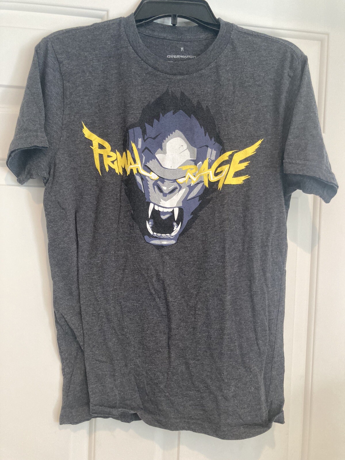 overwatch ‘primal rage’ gorilla tshirt gray size medi… - Gem