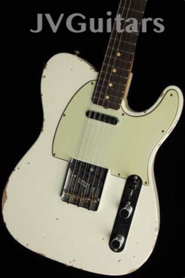 Tele BODY White RELIC AND NECK Lacquer finished with PICKGUARD ...