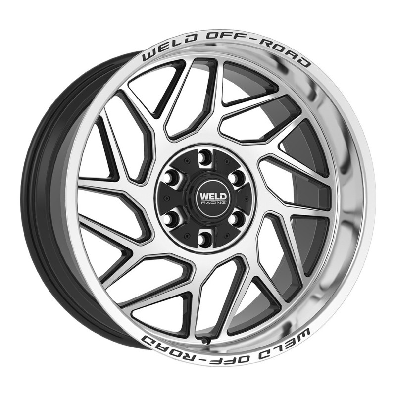 WELD OFF-ROAD Fulcrum W118 20X12 6X135/6X139.7 ET-44 Gloss Black Mach ...