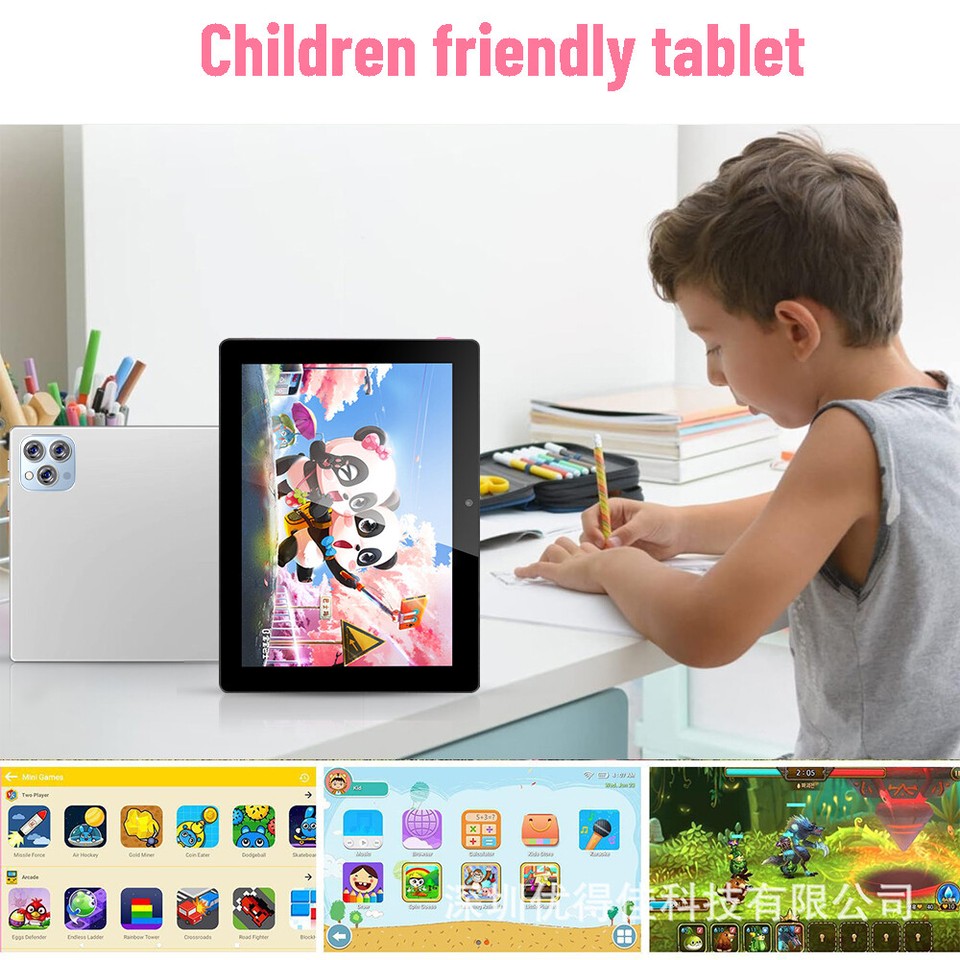 Kids Tablet 10.1 in Android Tablet for Kids 32GB Bluetooth WiFi Dual ...
