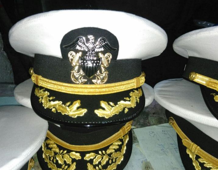 US NAVY COMMANDER ADMIRAL RANK WHITE HAT CAP AUTHENTIC NEW ALL SIZES ...