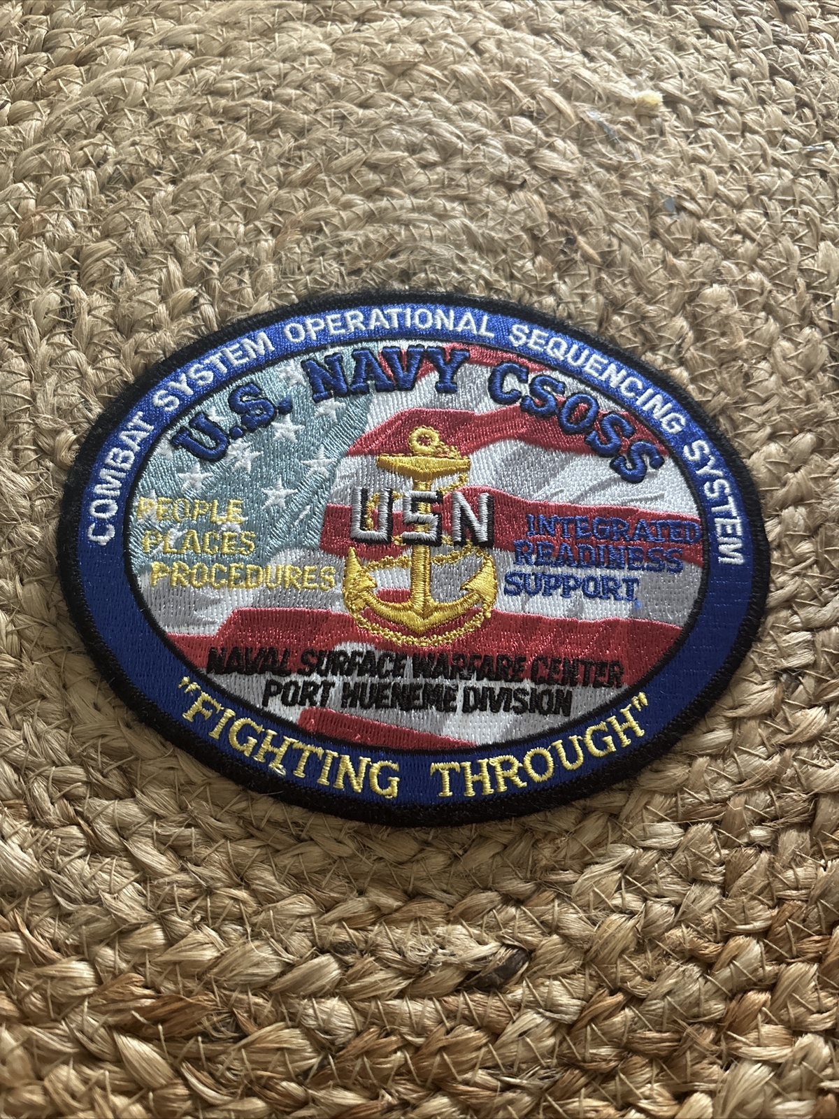 USN US Naval Navy CSOSS Surface Warfare PATCH Rare Vtg 5” Sequencing ...