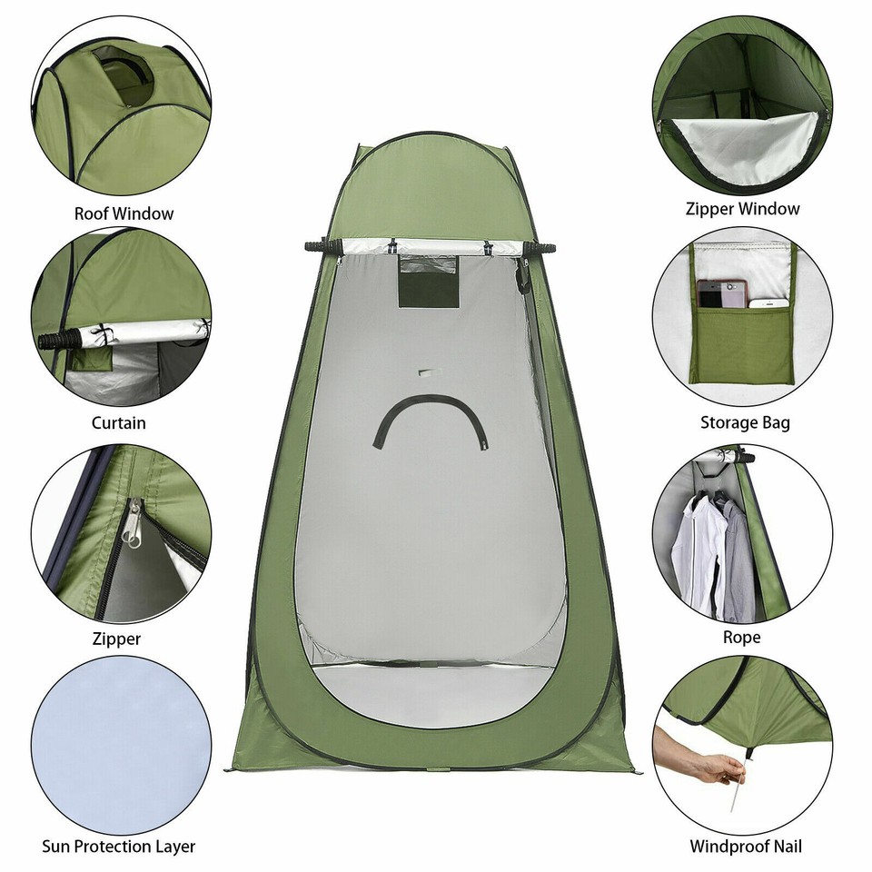 Portable Outdoor Instant Pop Up Tent Privacy Camping Shower Toilet ...