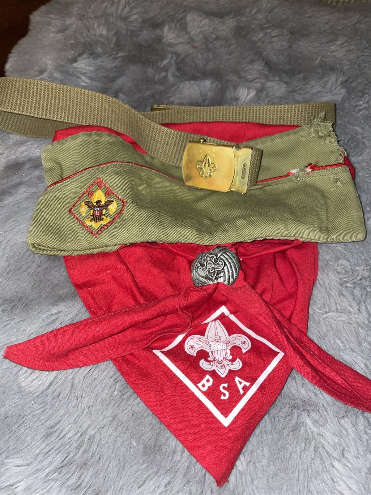Vintage BSA Hat Belt And Neckerchief Witch BSA Holder | eBay
