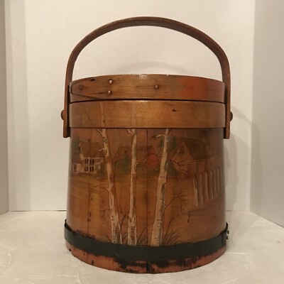 Primitives - Wooden Firkin Sugar Bucket