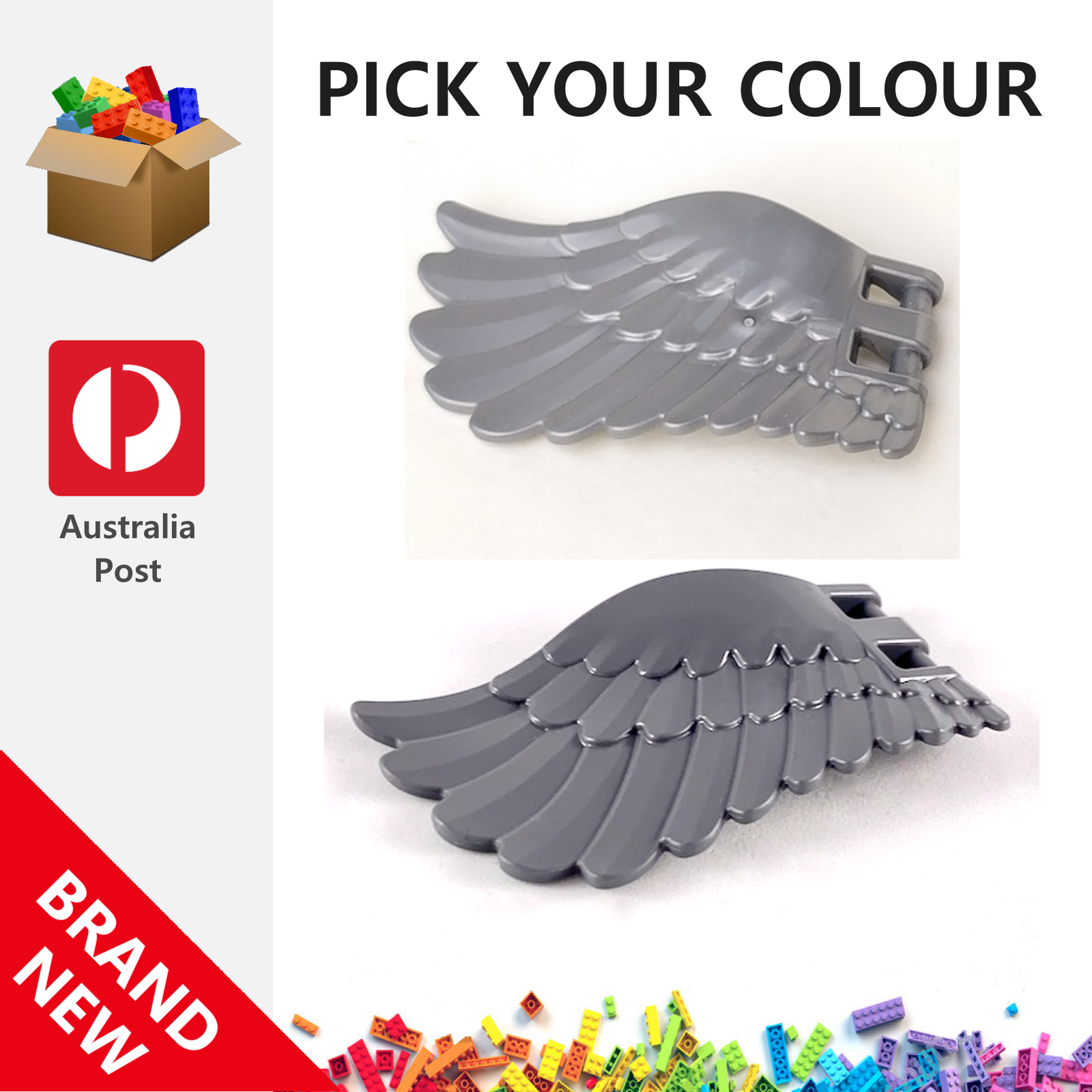 Genuine LEGO™ - Wing 4 x 7 Left with Feathers - 20313 New Parts | eBay