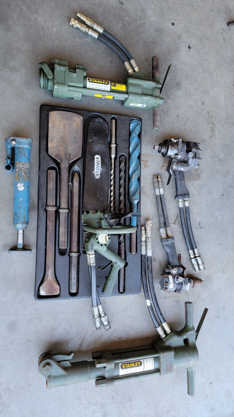 FLU419 Hydraulic Tool Kit Saw Jack Hammer Drill Impact Jack Tools ...