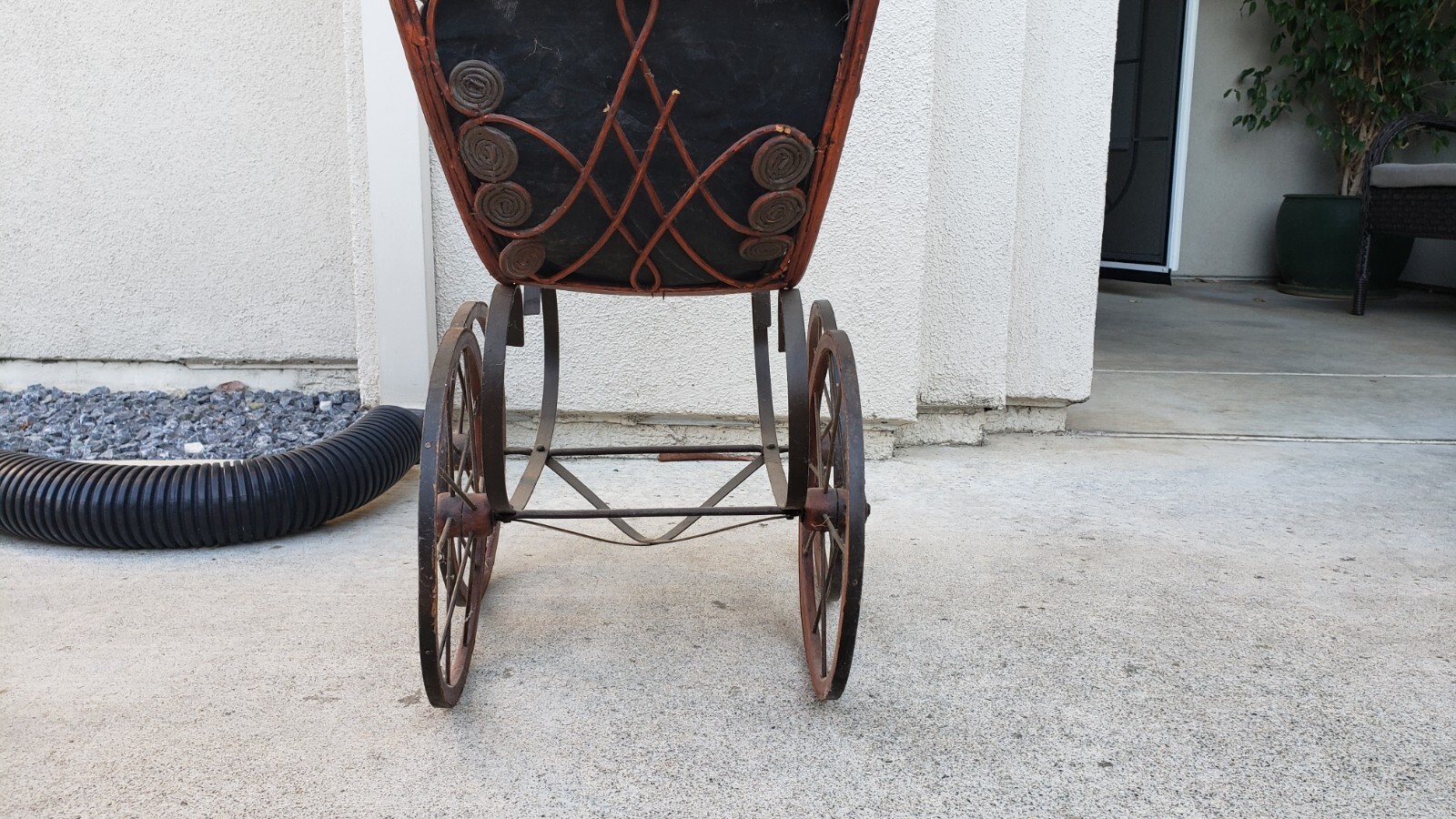 Antique/Vintage Victorian Baby Doll Carriage / Buggy Stroller Metal ...