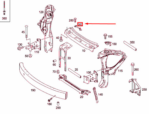 MERCEDES-BENZ ML W164 ENGINE HOOD CATCH RETAINING STRAP A2038800064 NO ...