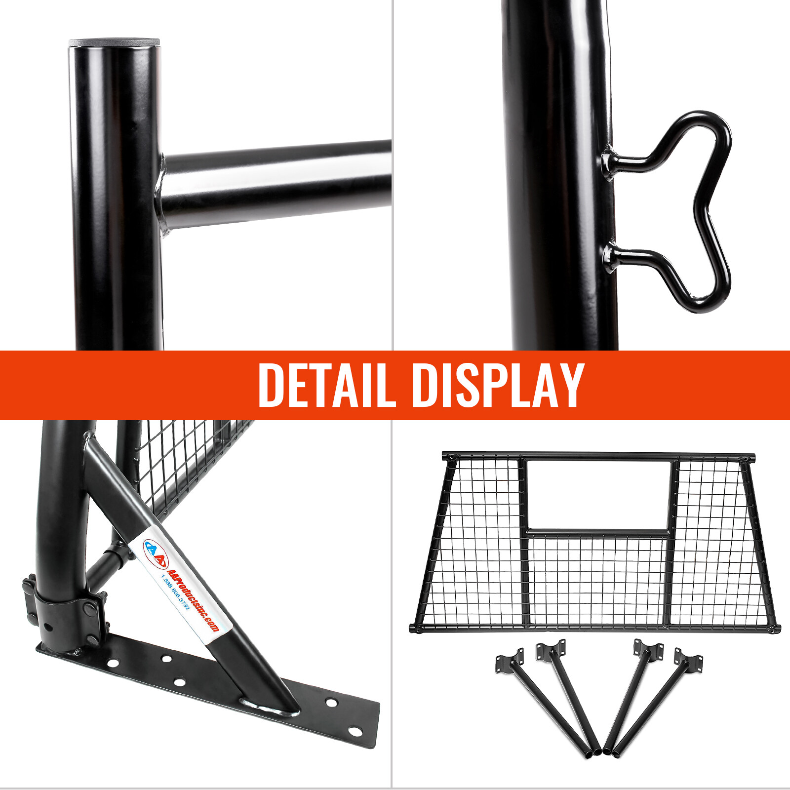 Universal Pickup Truck Bed Ladder Rack Window Protector Rear Back Rack ...