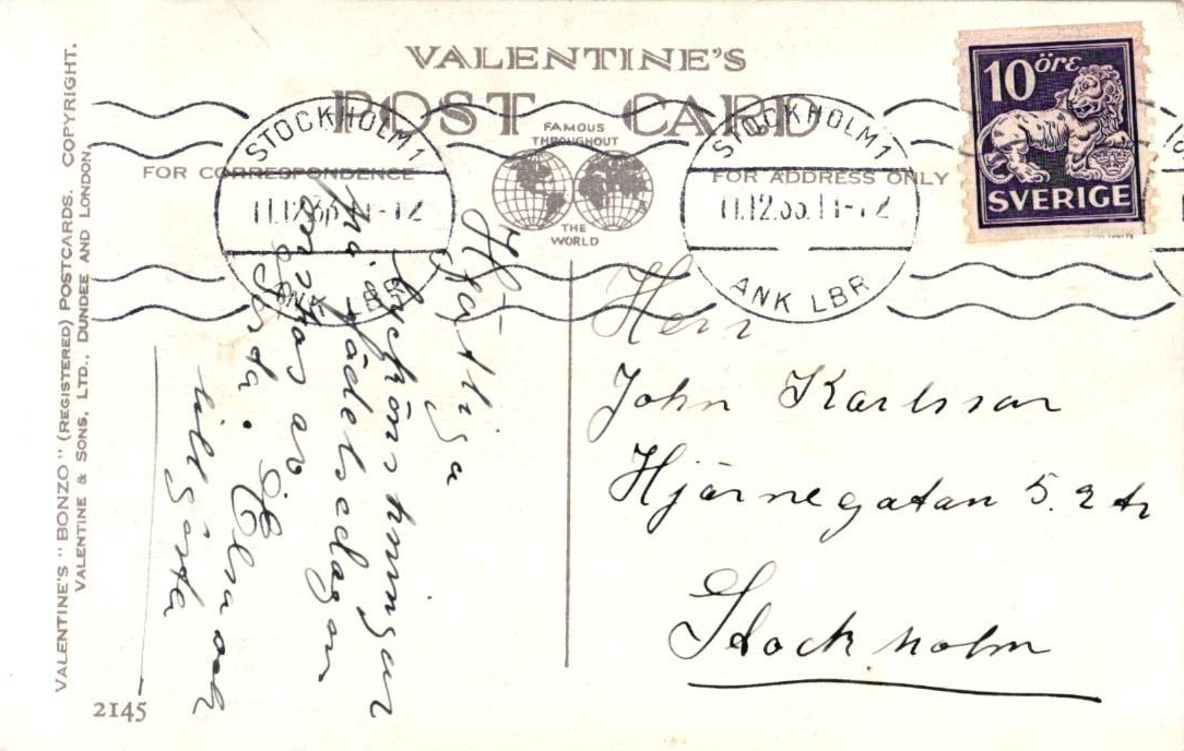 Bonzo Dog, Hark Hark The Lark by Valentines Postcard - Stockholm 1933 ...