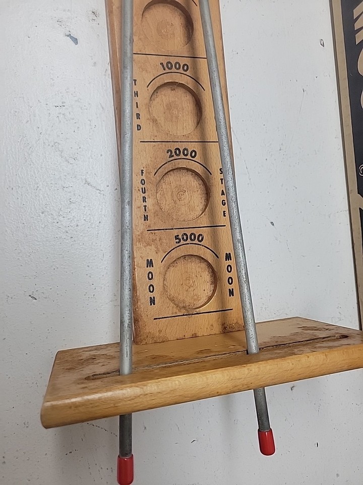 Vintage WM Drueke Shoot The Moon Wooden Tabletop Strategy Game Original ...