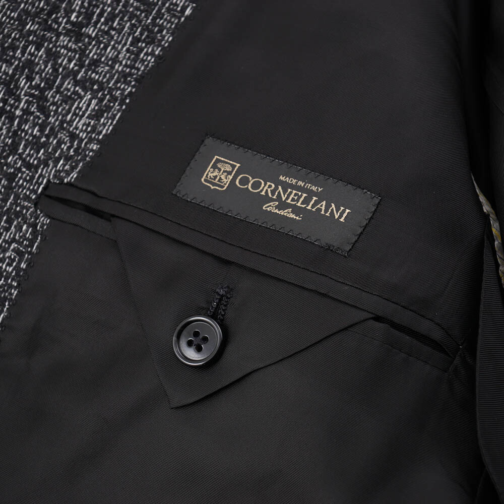 NWT $1495 CORNELIANI Gray and Black Woven Pattern Wool Sport Coat 40 R ...