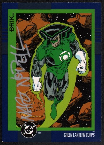 Martin Mart Nodell SIGNED 1993 DC Art Card Cosmic Teams Green Lantern ...