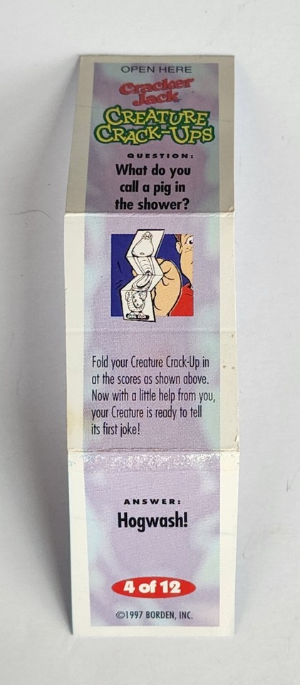 1997 Premium Cracker Jack Prize Creature Crack Up #4 Toy | eBay