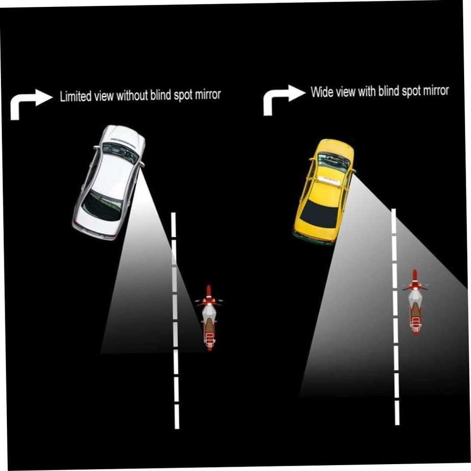 2pcs Clip On Rear View Convex Car Parking Wide Angle Auxiliary Blind ...