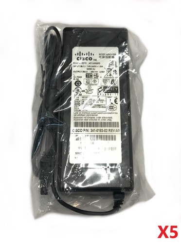 Lot of 5 NEW OEM Cisco AD10048P3 100W AC Power Adapters for ASA 5505 ...