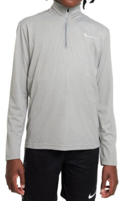Nike Boys' Dri-Fit Poly 1/4-Zip Training Top , Grey, Medium. | eBay