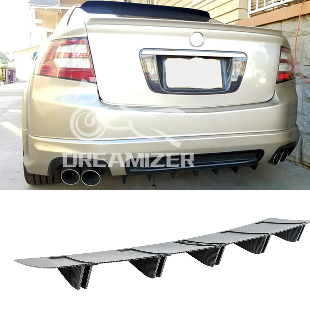 For Acura TL ILX TSX Carbon Fiber Rear Bumper Splitter Lip Diffuser ...