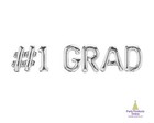 #1 GRAD Letter Balloon Banner - Gold, Rose Gold and Silver | eBay