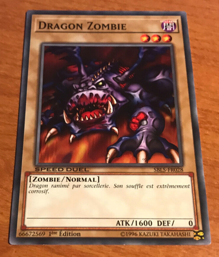 Carte Yu Gi Oh ! '' DRAGON ZOMBIE '' SBLS-FR028 (Commune) 1er EDITION ...