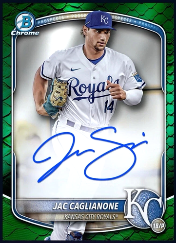 2025 Topps Bowman Chrome 1st Green Autograph - Jac Caglianone Bunt ...