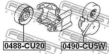 0488-cu20 Febest Pulley Idler for MITSUBISHI Md374877 for sale online ...