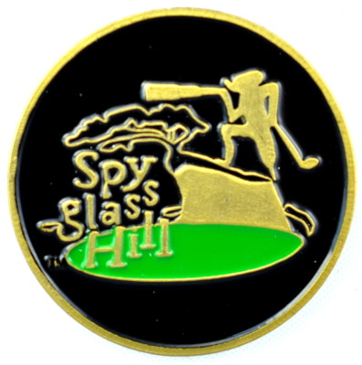 SPYGLASS HILL Golf Course Logo FLAT Golf BALL MARKER | eBay