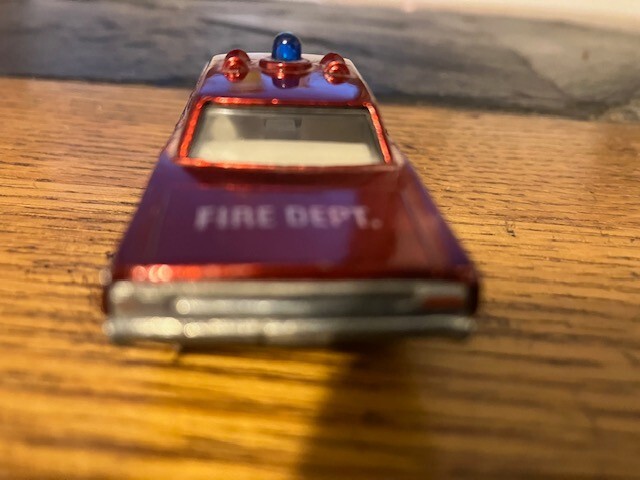 Mattel Hot Wheels Redline FIRE CHIEF CRUISER Red White Interior Very ...