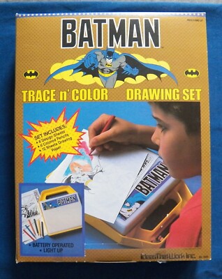 DC Superheroes 1989 Batman Movie Era Light Up Trace N' Color Drawing ...