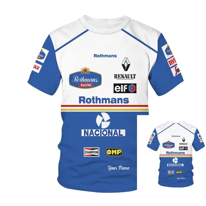 Williams Rothmans F1 Team T-Shirt - Vintage Style Formula 1 , Quick Dry ...
