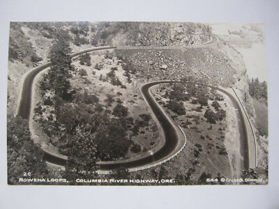 ROWENA LOOPS REAL PHOTO POSTCARD COLUMBIA RIVER HIGHWAY OR OREGON 1920s ...