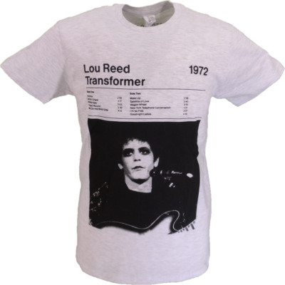 Mens Grey Official Lou Reed Transformer Track Listing T Shirt | eBay UK