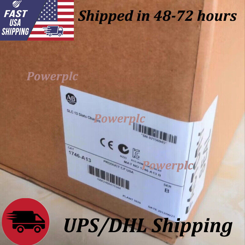 New Sealed AB 1746-A13 1746A13 SLC 500 13 Slots PLC Chassis Rack US ...