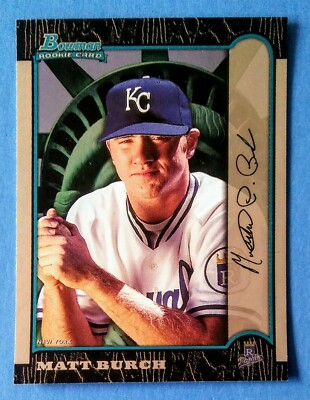 1999 Bowman International #107 Matt Burch Foil Parallel Insert Baseball ...