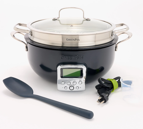 GreenPan Elite 6-Quart Electric Multi-Pot with Steamer & Tool | eBay