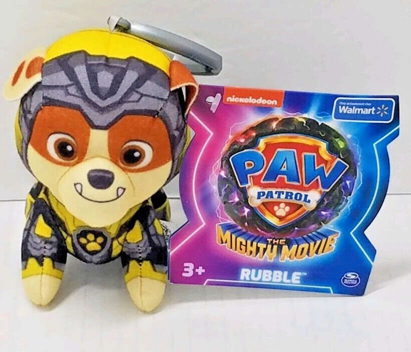 Paw Patrol Plush Mighty Movie 4" Mini Pup Pals Action Figure Clip YOU ...