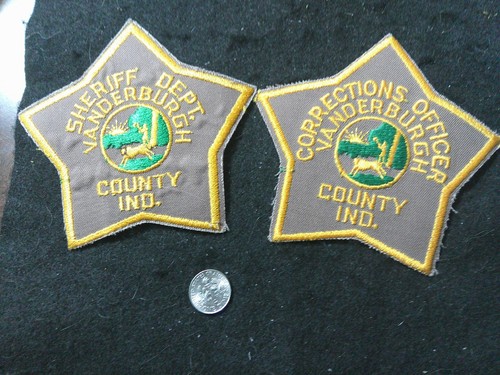 Indiana Vanderburgh Sheriff Evansville police patch set older ...