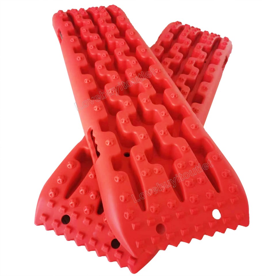 2x AUTO Recovery Traction Boards Tire Ladder 4WD Recovery Mat for 4X4 ...