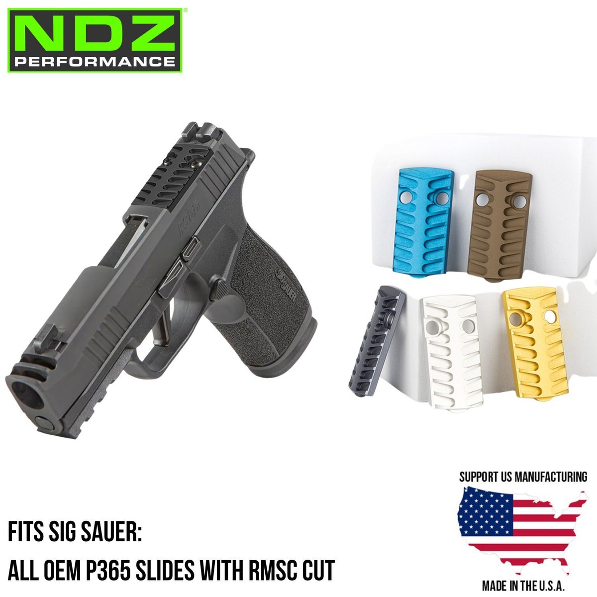 Guide Rod NDZ Performance Slide Cover Back Plate For Sig P365 P365 X ...