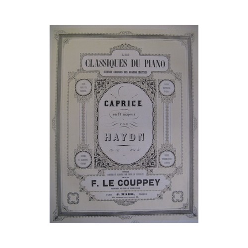 HAYDN Joseph Caprice op 57 Piano 1855 | eBay