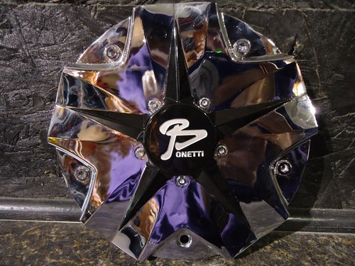 Bonetti BLACK/CHROME Wheel Center Cap Part # C5187-1CPA/C5187-2CPA-FREE ...