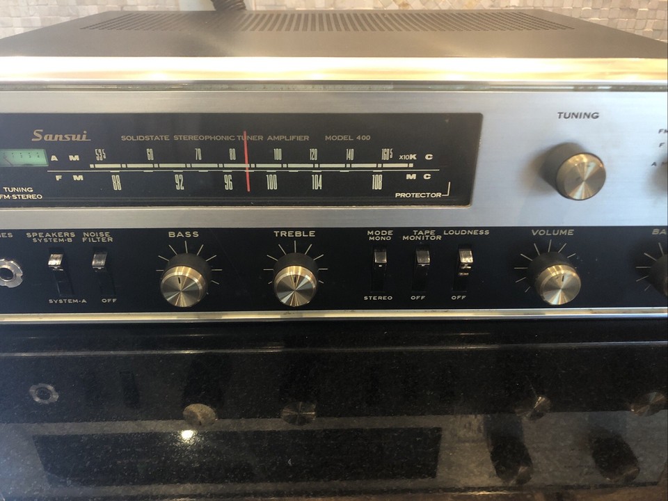 Sansui Model 400 Stereophonic Tuner Amplifier 20 WPC Perfect Working ...