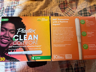 2 pack- playtex clean comfort tampons- 30 ct super | eBay