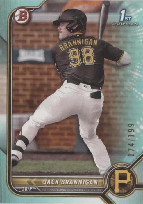 2022 Bowman Draft - Jack Brannigan #BD-154 Aqua /199 (RC) for sale ...