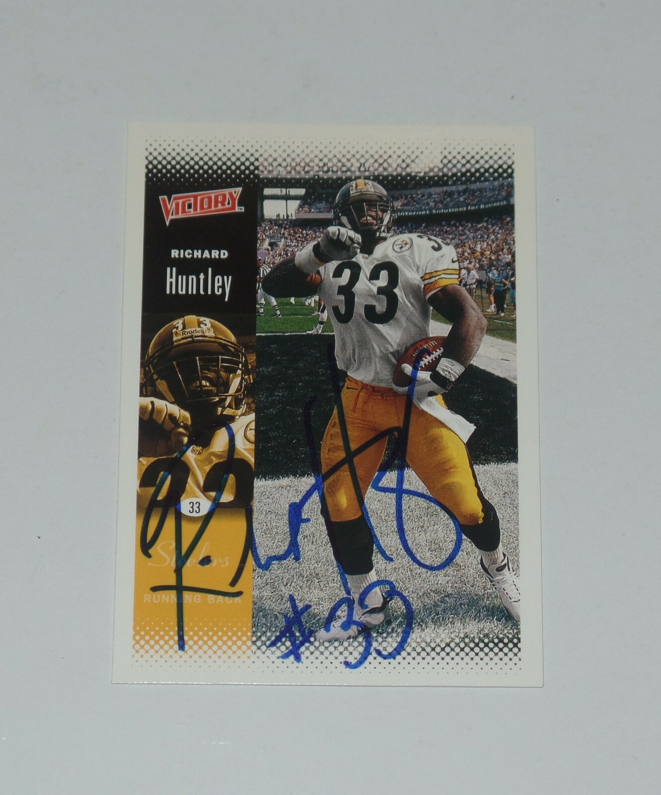 RICHARD HUNTLEY SIGNED AUTO'D 2000 UD VICTORY CARD #147 PITTSBURGH ...
